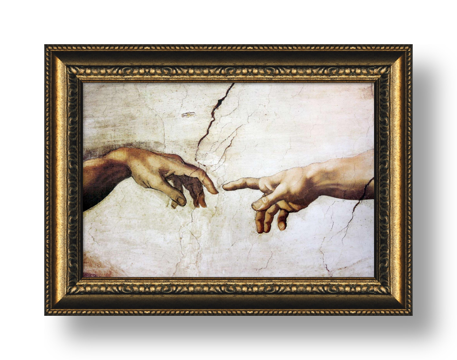 The Creation Of Man by Michelangelo | Framed canvas | Wall art poster ...